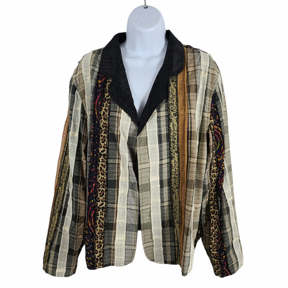 Anu | Jackets & Coats | Anu Art To Wear Jacket Mixed Media Embroidered ...